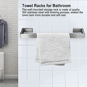 Bathroom Towel Bar 15.7 Inch Bathroom Towel Bar Bath Towel Rack 304 Stainless Steel Bathroom Kitchen Laundry Room