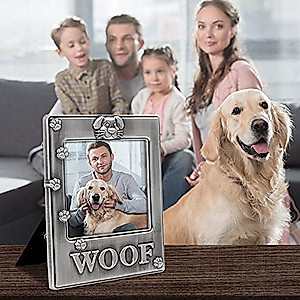 LASODY Memorial Dog Photo Picture Tabletop Frame Woof Frame-Dog Photo Gift
