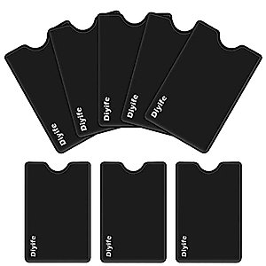 Diyife RFID Blocking Credit Card Sleeves,[8 Pcs] RFID & NFC Card Protector Set, Card Blocker Contactless Card Protection, Anti Data & Identity Theft Secure Pocket Wallet