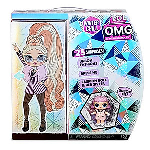 L.O.L. Surprise! O.M.G. Winter Chill Big Wig Fashion Doll & Madame Queen Doll with 25 Surprises