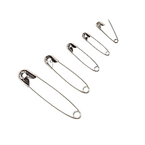 SINGER 00302 Safety Pins Value Pack, Assorted Sizes, 200-Count,