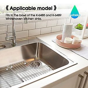 𝟮𝟬𝟮𝟯 𝙐𝙥𝙜𝙧𝙖𝙙𝙚𝙙 Sink Protector for Kohler K-6639-ST Whitehaven Bottom Basin Rack Stainless steel with 6488 Farmhouse Sink protectors compatible