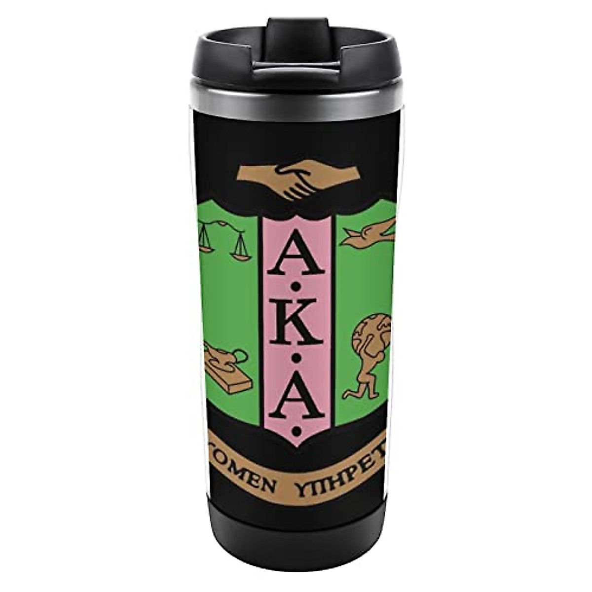 AKA SOR-ority Insulated Coffee Travel Cup Double Wall Vacuum Thermos Mug Portable Stainless Steel Tumbler Cup Water Bottle 12.8 Oz