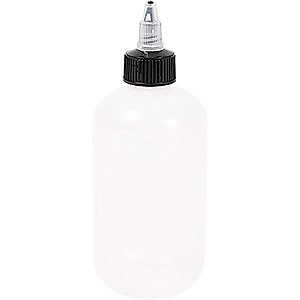 Juvale Boston Round Squeeze Bottles with Twist Caps (8 oz, White, 12 Pack)