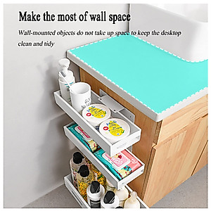 LEAYAN Under Sink Storage Cabinet Organizer Drawer, Storage Bathroom Cabinet Organizer Under Kitchen Sink Organizer for Easy Access Under Sink Rack Shelf, White 35x20x7.5cm