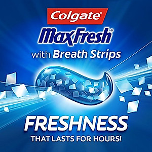 Colgate Max Fresh Toothpaste With Mini Breath Strips, Cool Mint, 7.6 Ounce
