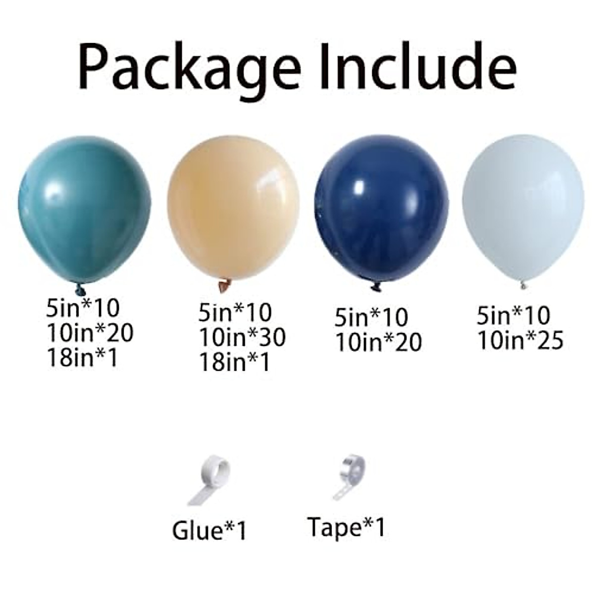 Nautical Anchor Party Balloon Arch Garland Kit,139PCS Navy Blue Dusty Blue Balloons for Baby Shower Ahoy It's A Boy Sailor Navigation Under The Sea Ocean Birthday Party Decoration Supplies