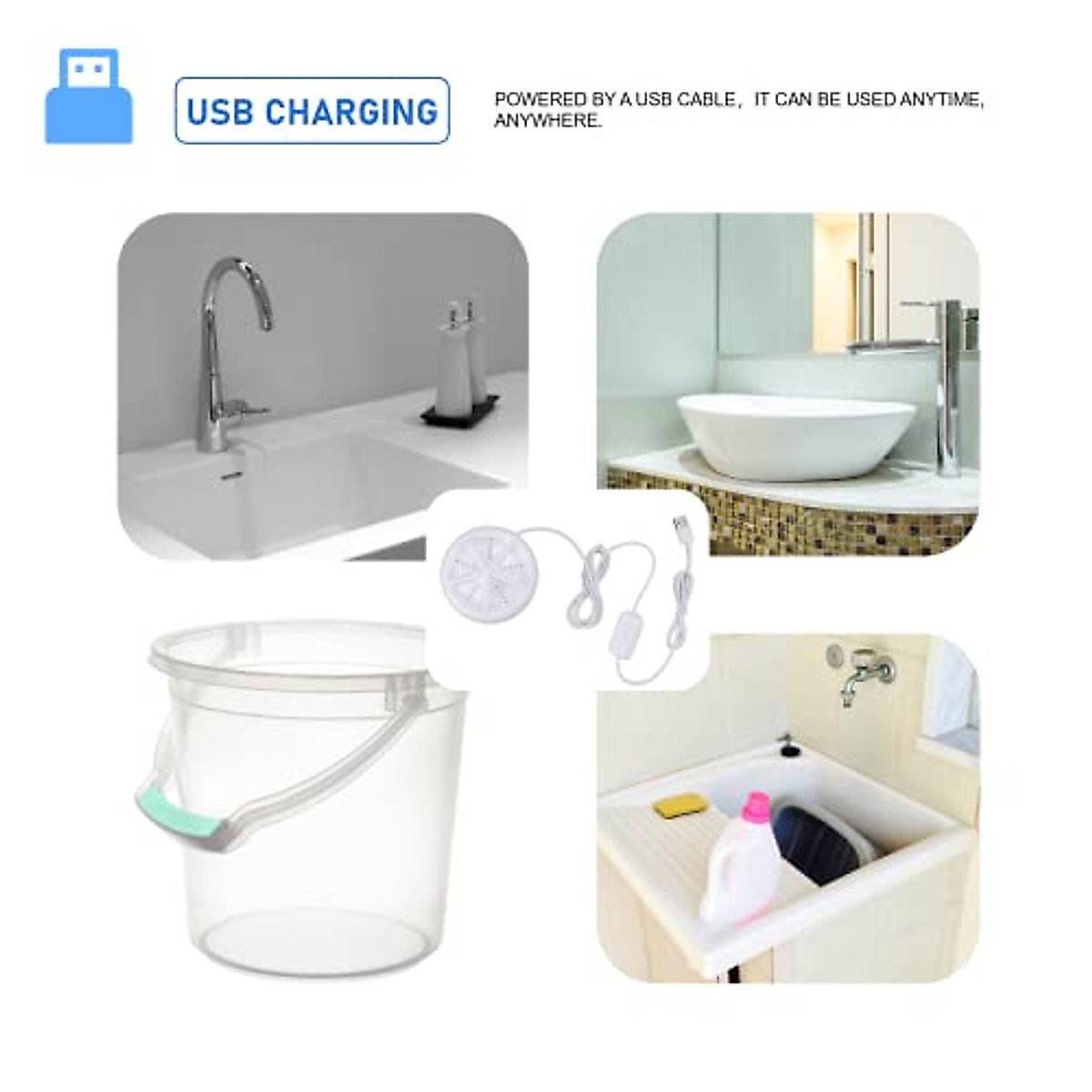 10W Mini Washing Machine for Traveling Camping Home,USB Powered Laundry Washer with Control Button Portable Turbo Washing Machine for Cleaning Sock,Underwear