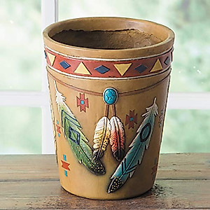 Colors of Rainbow Soutwest Feather Wastebasket