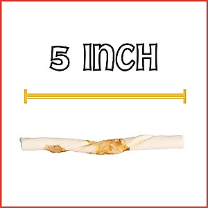 Pet Factory Twistedz American Beefhide 5" Twist Sticks Dog Chew Treats w/ Real Beef Meat Wrap - 20 Count/1 Pack
