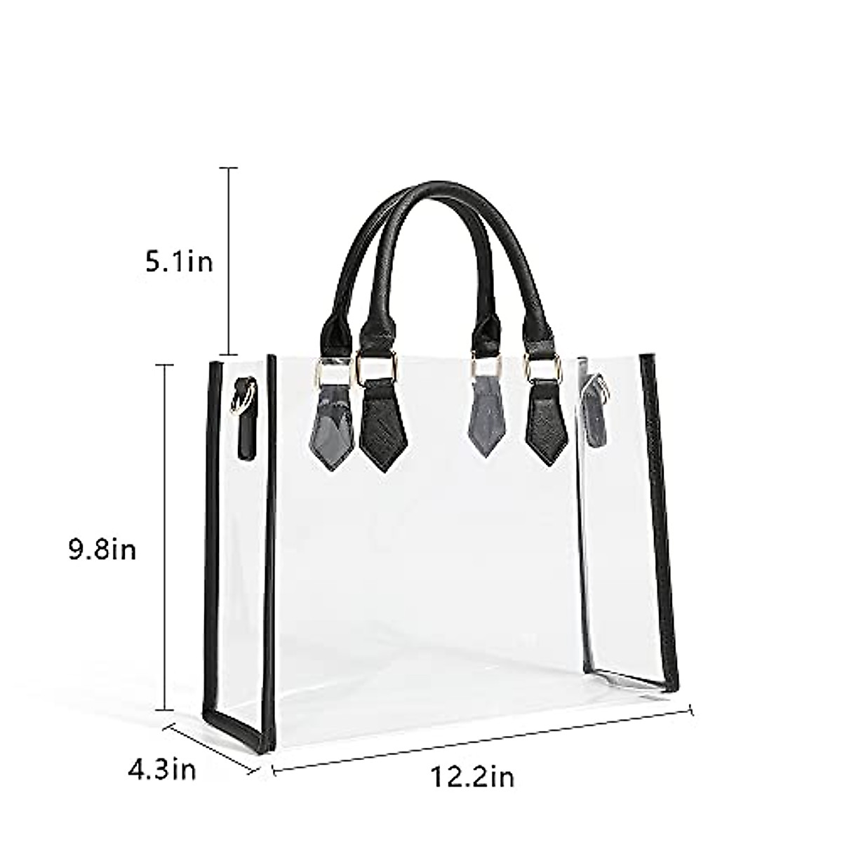 Tiwougel Women Clear Crossbody Purses and Handbags synthetic Leather Top Handle Satchel Shoulder Tote Bags Medium