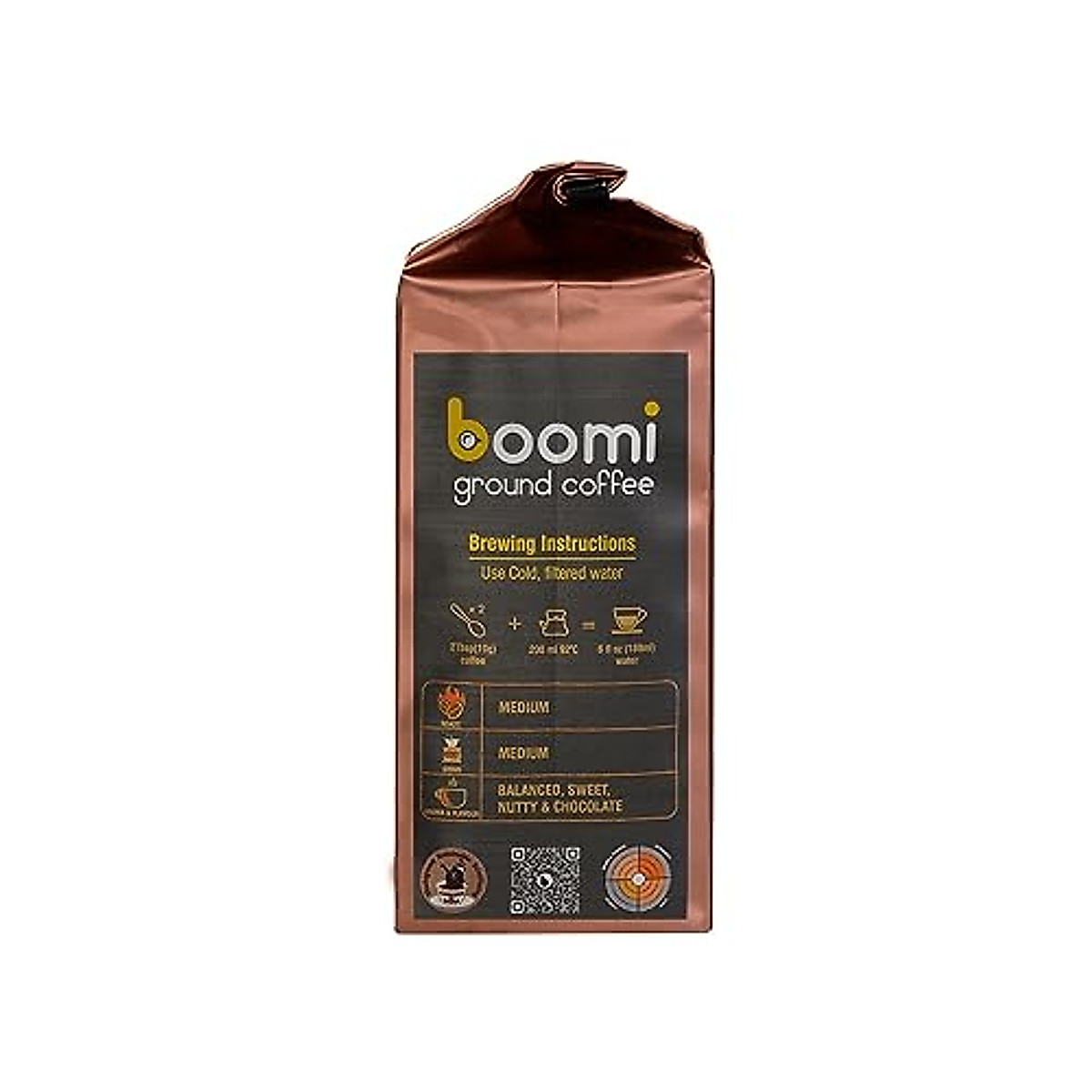 Araku Boomi Anytime Java Coffee (Single Origin Ground Coffee, Medium Roast) | 100% Arabica | Low Acid Coffee, Drip & French Press Coffee Ground (12 Ounce Bag)