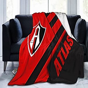 Club Atlas F.C. Ultra-Soft Micro Fleece Blanket Flannel Fleece Blanket Throw Blanket Travel Movies Blanket for Bed Couch Living Room 60"X50"