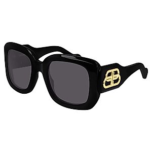 Balenciaga Extreme Logo BB0069S Sunglasses 001 Black 53mm