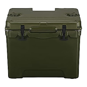 FOROUT Hard Cooler with Wheels and Handle, 40 Quart Ice Chest with Wheels Keeping Ice Cold for Days, Great for The Beach, Boat, Travel,Fishing, Barbecue or Camping Army Green