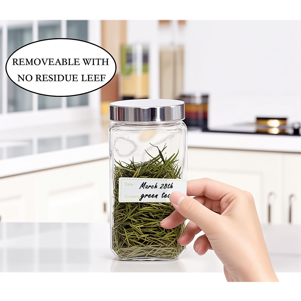 Removable Food Freezer Labels, 375pcs 1 x 3 inch Self-Adhesive Food Storage Stickers, Easy Clean Refrigerator Freezer Paper Label ,4 Colors Food Labels 3 Rolls