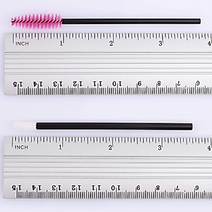 Tbestmax 200 Disposable Mascara Wand Spoolies and Lip Brushes, Lipstick Lipgloss Applicator for Eyebrow Eyelash Extension Makeup Kits Red