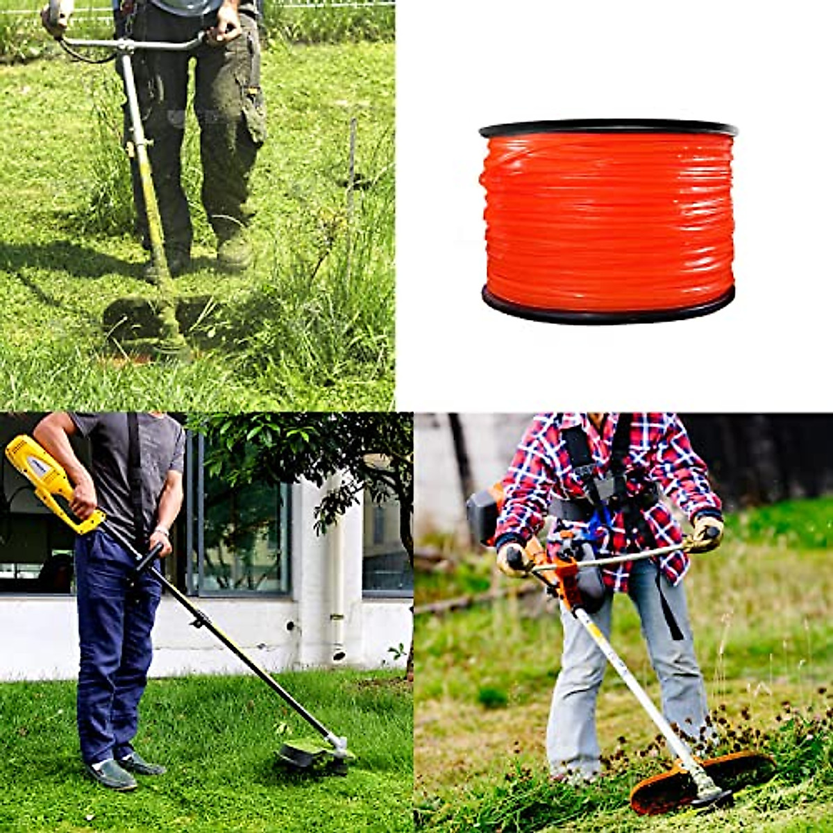 COSY GARDEN TOOLS CGT String Trimmer Line, Commercial Grade Orange Pentagon Weed Eater String, Premium Nylon Universal 0.095" Diameter x 3LB,1107.28-Foot