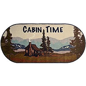 Cozy Cabin Accent Rug, 20 in x 44 in, Cabin Time