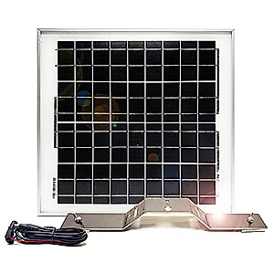 Spartan Camera Spartan Trail Camera Solar Panel - 15W 12V 20inch - Solar Panel for Spartan GoLive or Ghost w/ Cable Bracket Battery Charger Kit Package Metallic