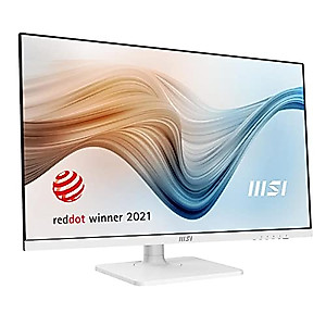 MSI Modern MD271QPW, 27" Monitor, 2560 x 1440 (QHD), IPS, 75Hz, TUV Certified Eyesight Protection, 5ms, HDMI, Displayport, USB C, Tilt, Swivel, Height Adjustable, Pivot