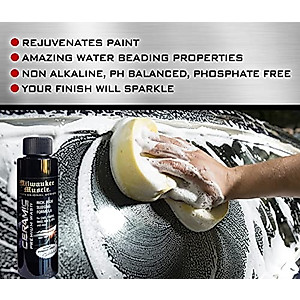 Milwaukee Muscle - 4oz Graphene Ceramic Coating Detail Wax, Wash & Interior Cleaner Travel Pack - The Best Protection Against Scratches, Swirls, Paint Chips, No Buff, 6 month Protection, Insane Shine, & Stronger than Car Wax - The Perfect On-The-Go Cleani
