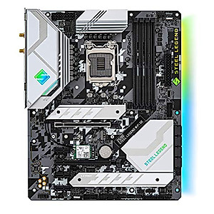 ASROCK Z590 STEEL LEGEND WIFI 6E Socket LGA1200/ Intel Z590/ DDR4/ Quad CrossFireX/ SATA3&USB3.2/ M.2/ WiFi&Bluetooth/ATX Motherboard