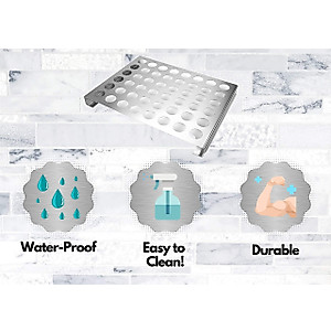 Polar Whale 2 Brushed Stainless Steel Coffee Pod Organizer Storage Tray Counter Stand or Wall Mount Compatible with Keurig K-Cup KCup for Kitchen Home Office Waterproof 19 x 14.5 Inches Each Holds 48