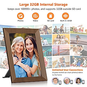 MaxAngel 3 Pack Digital Photo Frame 10.1 Inch WiFi Electronic Picture Frame IPS Touch Screen HD Display 32GB Storage SD Card Slot Auto-Rotate Slideshow Share Videos Photos Remotely Via Uhale App