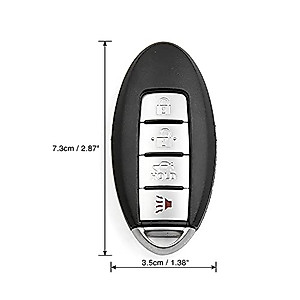 uxcell 4 Buttons Uncut Insert Key Fob Remote Control Case Shell Replacement KR55WK48903 for Nissan Altima 2007-2012 Maxima 2010-2014