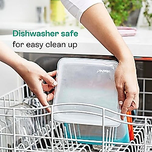 MightyNest 2 Piece Freezing Set | Souper Cubes 1 Cup Freezer Tray | Stasher Mega Silicone Bag | Reusable | Meal Prep | Portion Control | Dishwasher Safe | Oven Safe | Prevents Food Waste | Giftable