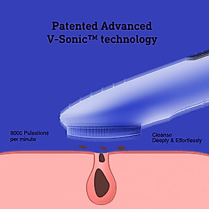 NågraCoola CLIE Facial Cleansing Brush, Waterproof and Rechargeable Face Scrub Brush for Men & Women, Cleansing, Exfoliating and Massaging, Electric Face Scrubber - Blue