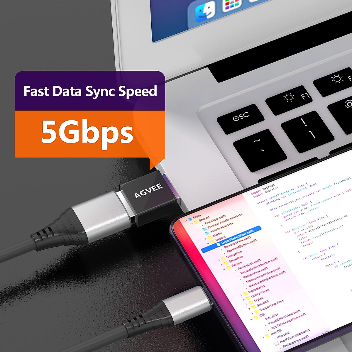 AGVEE 4 Pack USB-A 3.0 Male to USB-A Male Bidirectional Adapter, USB 3.2 Gen 1 Coupler Extender Extension Converter Connector, Black