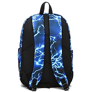 BLUEFAIRY Boys Backpack for Teens Kids Elementary Middle School Bags Child Bookbags Lightning Bookbag Laptop Teenagers Lightweight Travel Gifts Mochila para Niños17 Inch (Blue)