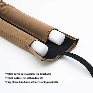 2 Pack Under Door Draft Stopper Door Noise Blocker Door Air Blocker for Noise Light Smell Stopper Length Adjustable 30 to 36 inches Saving Energy Under Door Guard(Brown)