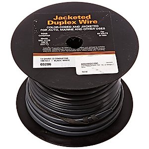 Deka East Penn (03206) 100' 14-2 Gauge Jacketed Wire,Black