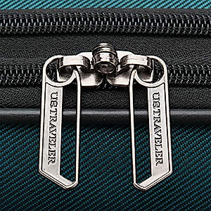 U.S. Traveler Aviron Bay Expandable Softside Luggage with Spinner Wheels, Teal, Carry-on 22-Inch
