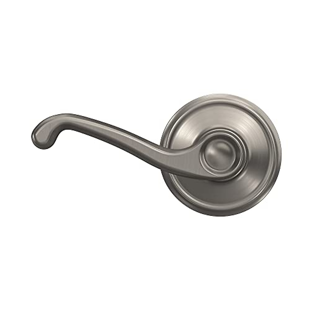 Schlage F10 FLA 619 Flair Door Lever, Hall & Closet Passage Lock, Satin Nickel