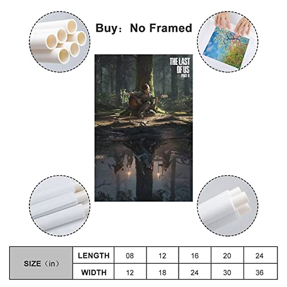 Hitecera Last of US 2 Ellie Poster Poster Decorative Painting Canvas Wall Posters and Art Picture Print Modern Family Bedroom Decor Posters 12x18inch(30x45cm)