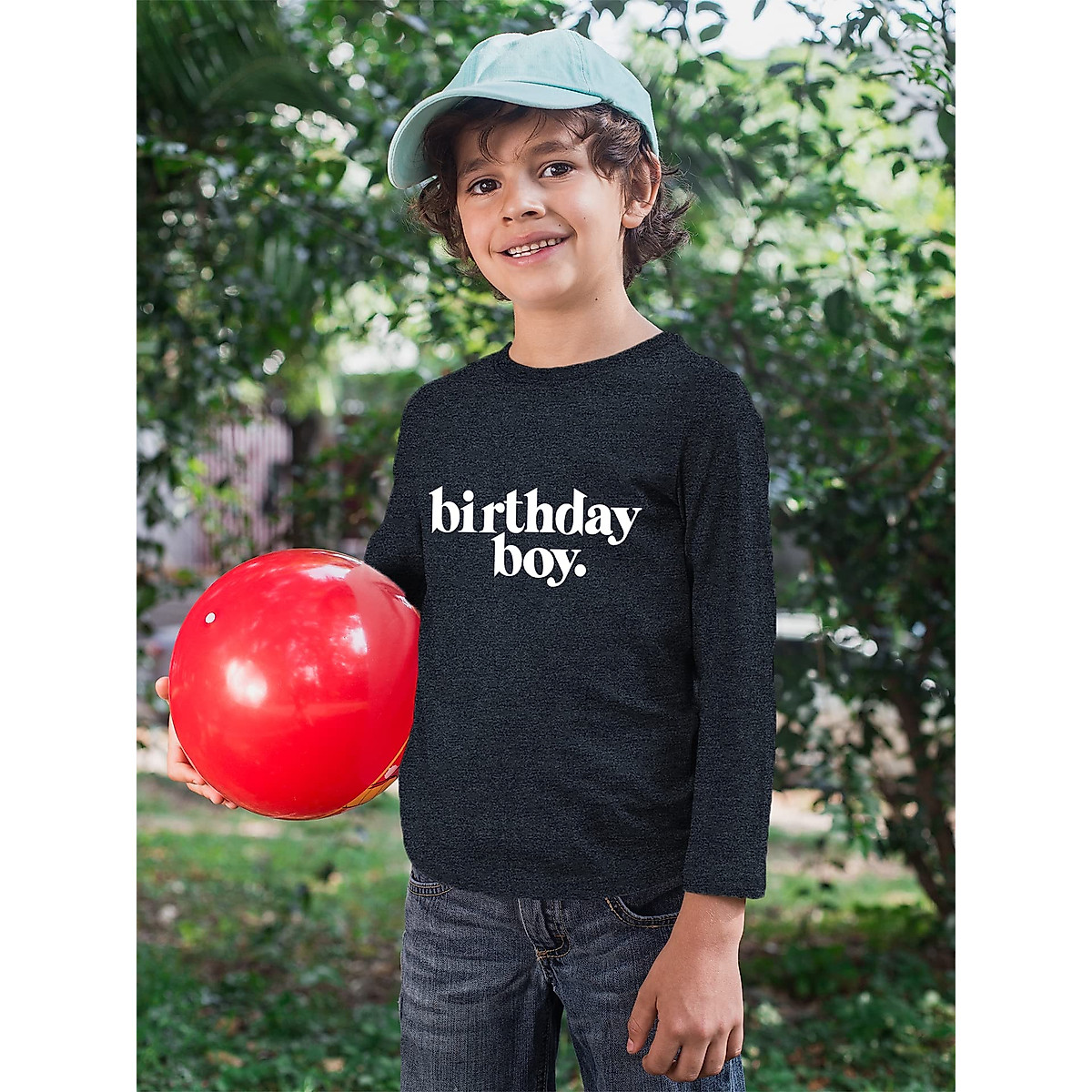 Birthday boy Shirt Toddler Outfit its My Year Old First 1st 2nd 3rd 4th 5th Tshirt (12 Months, Charcoal Black - Long Sleeve)
