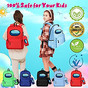 JOIXXV Kids School Backpack for Girls Boys, Student Bookbag Laptop Backpack with Lunch Box, Travel Teenagers Game Fans Gifts, Waterproof 17inch Outdoor Camping Red