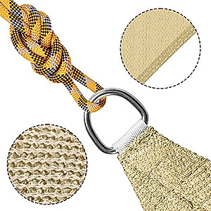 Fuairmee Sun Shade Sail 10' x 13' Beige Rectangle Shade Sail UV Block Fabric Sunshades for Patio Garden Backyard Outdoor Pergola Canopy Cover Sunshade Sails