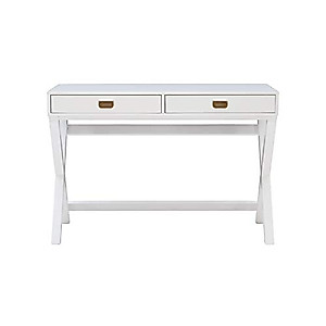 Linon Desk, White, 44"W x 20"D x 30"H