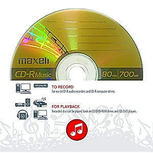 Maxell 80-Minute Music CD-Rs (625133)