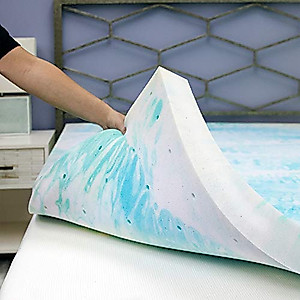 BioPEDIC 3" Gel Swirl Memory Foam Mattress Topper, Full