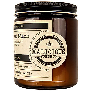 Malicious Women Candle Co - You're My Best Bitch, Pink Chandelier Infused with All My Secrets, All-Natural Soy Candle, 9 oz