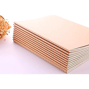 6pcs Travelers' Notebook Thread-bound Journal Diary Memo Pad,A6 Size & 30 sheets(Blank Pages)