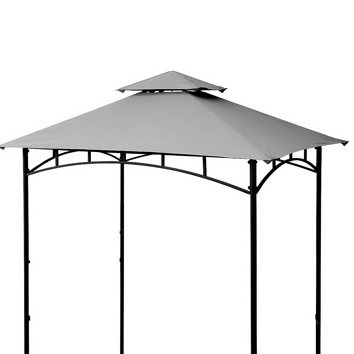 HETTRICK Gazebo Replacement Canopy 5x8 Shelter Double Tiered BBQ Cover Grill Shelter for Shop Garden Patio Model L-GG001PST-F (Grey)