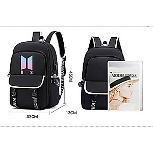 Alikpop Kpop Theft Proof Travel Backpack , Code Lock BookBag with USB Charging Port, Water Resistant Business Back Pack for Student Work Men & Women