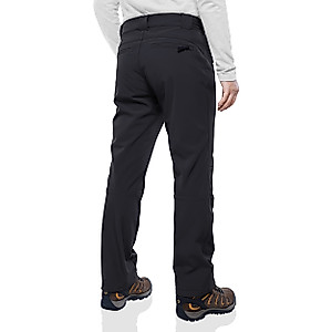 Outdoor Ventures Men's Lite Waterproof Windproof Fleece Lined Warm Hiking Ski Snow Pants Expandable-Waist